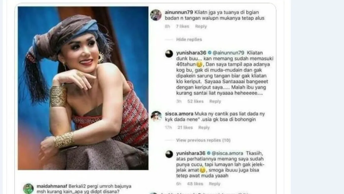 Diserbu Haters dan Kena Body Shaming, Yuni Shara Balas dengan Jawaban ... Diserbu Haters dan Kena Body Shaming, Yuni Shara Balas dengan Jawaban ...