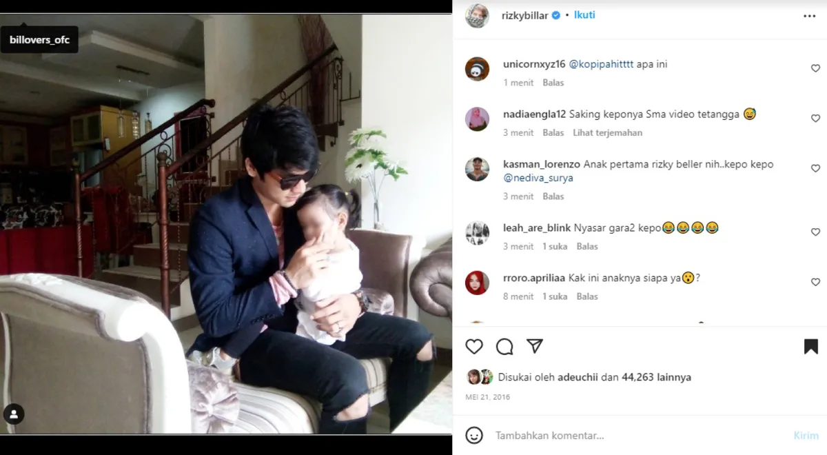 Foto Diduga Anak Pertama Rizky Billar dari Wanita Lain Bocor, Netizen ... Foto Diduga Anak Pertama Rizky Billar dari Wanita Lain Bocor, Netizen ...