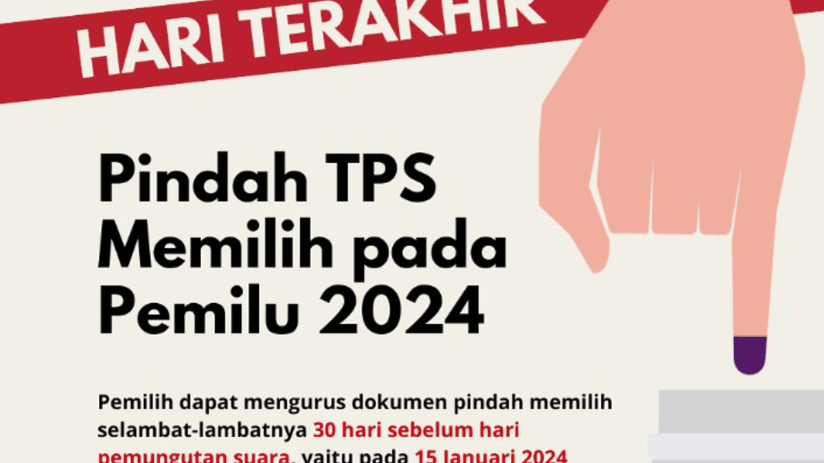 Hari Ini 15 Januari 2024 Waktu Terakhir Pindah Tps Simak Tata Cara Dan