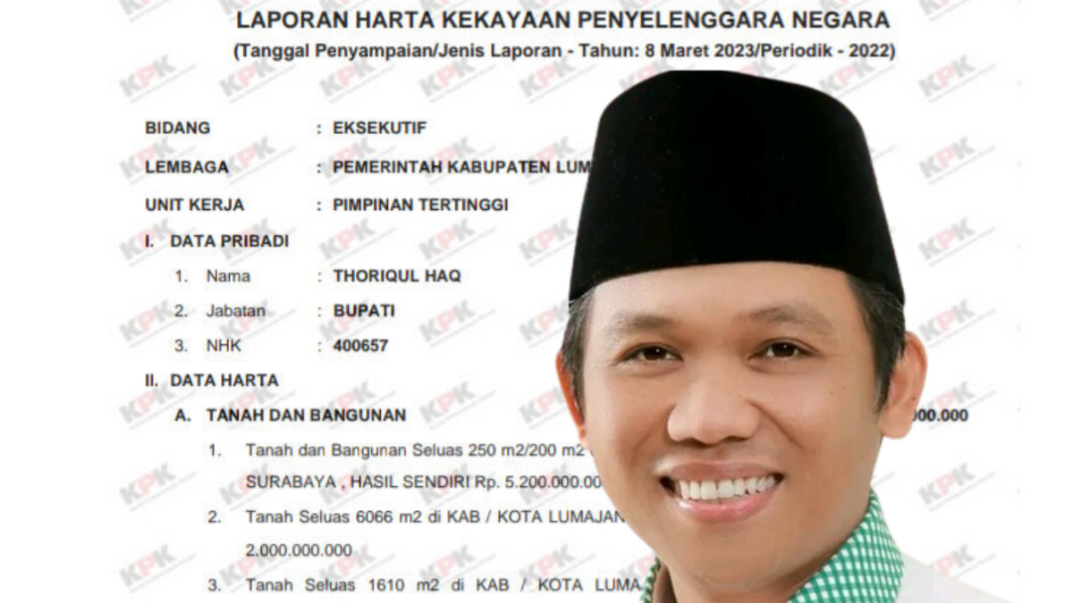 Segini Harta Kekayaan Thoriqul Haq Bupati Lumajang yang Pernah ... Segini Harta Kekayaan Thoriqul Haq Bupati Lumajang yang Pernah ...