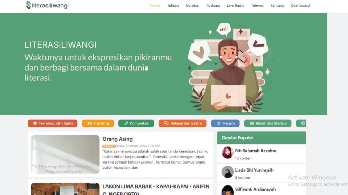 Kurikulum Merdeka Website Literasiliwangi Menjadi Solusi Pembelajaran