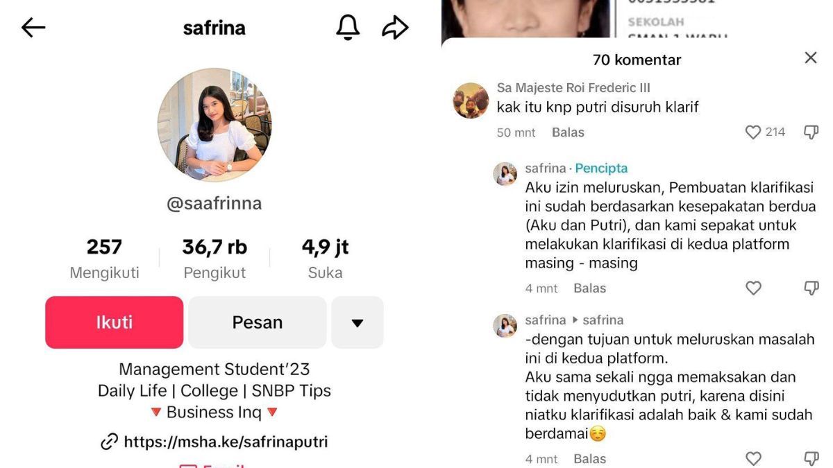 Profil Safrina Putri Indira Mahasiswi Universitas Airlangga Yang Viral Di Media Sosial Ini
