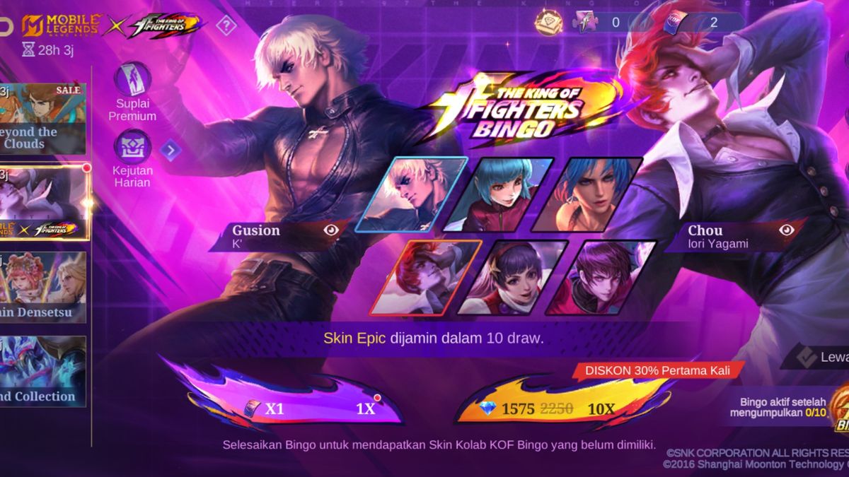 Tips Hemat Gacha Event KOF X MLBB 2025, Butuh Berapa Diamond untuk ... Tips Hemat Gacha Event KOF X MLBB 2025, Butuh Berapa Diamond untuk ...