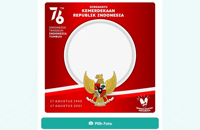 Cara Mengedit Twibbon Praktis Hut Ri Ke 76 17 Agustus 2021 Ini Link