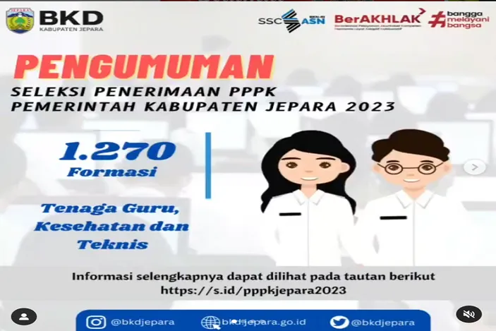 Update Pengumuman Seleksi Penerimaan Pppk Pemerintah Kabupaten Jepara