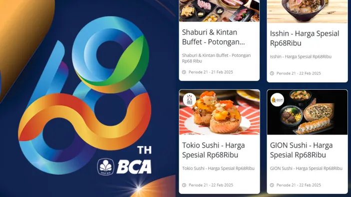 Berlaku 2 Hari! Promo HUT BCA 68 2025 untuk Makanan, Mulai dari Gokana ... Berlaku 2 Hari! Promo HUT BCA 68 2025 untuk Makanan, Mulai dari Gokana ...