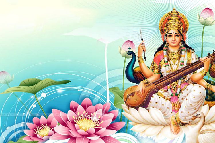 Ini Makna Atribut Yang Dibawa Oleh Dewi Saraswati Lengkap Dengan