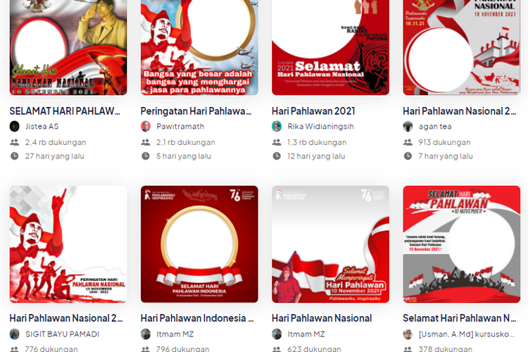 10 Link Twibbon Hari Pahlawan 10 November 2021 Png Terbaik Gratis