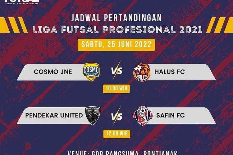 Link Live Streaming Pro Futsal League Hari Ini 25 Juni 2022 Dan Jadwal