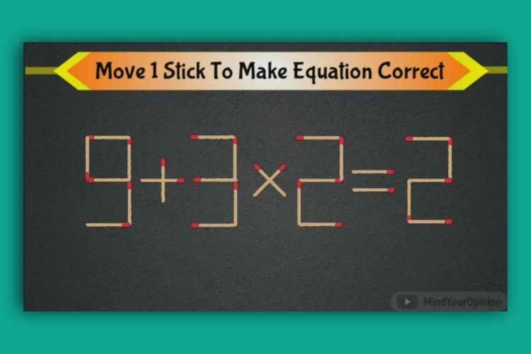 Tes IQ: Kuis Matematika Ini Bisa Dikoreksi dengan Pindahkan 1 Korek Api ... Tes IQ: Kuis Matematika Ini Bisa Dikoreksi dengan Pindahkan 1 Korek Api ...