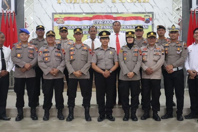 Polres Tegal Gelar Upacara Laporan Kenaikan Pangkat Pengabdian Kepada