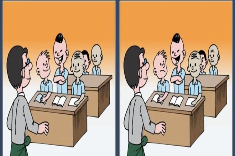 Tes IQ: Bukan Cuma 1, Tapi Ada 5 Perbedaan pada Gambar Guru yang Sedang ... Tes IQ: Bukan Cuma 1, Tapi Ada 5 Perbedaan pada Gambar Guru yang Sedang ...
