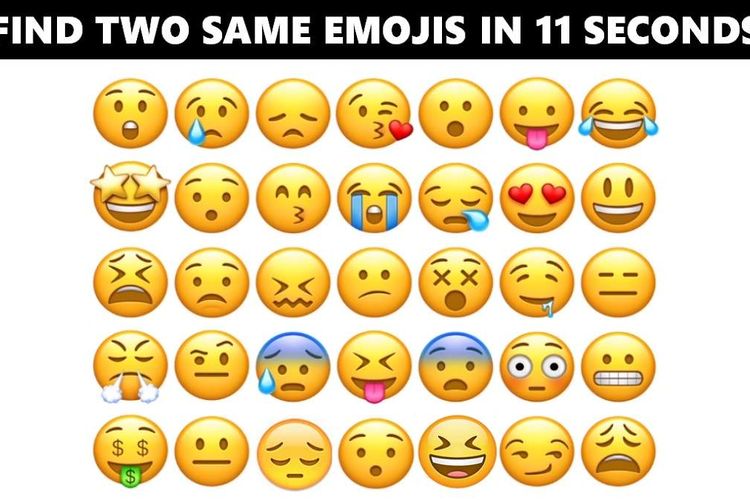 Tes IQ: Bisakah Kamu Temukan 2 Emoji yang Sama dalam Gambar Ini? 99 ... Tes IQ: Bisakah Kamu Temukan 2 Emoji yang Sama dalam Gambar Ini? 99 ...
