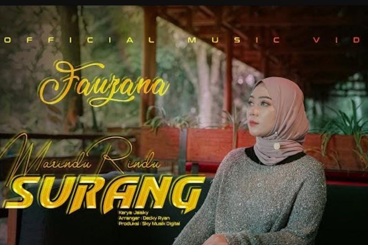Marindu Rindu Surang Lagu Minang Yang Dipopulerkan Fauzana Begini