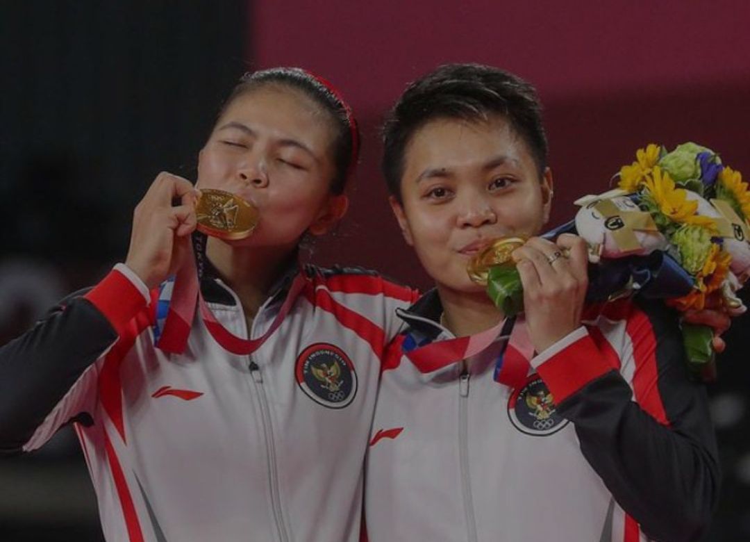 Indonesia Rayakan Keberhasilan Greysia Polii Apriyani Rahayu Di