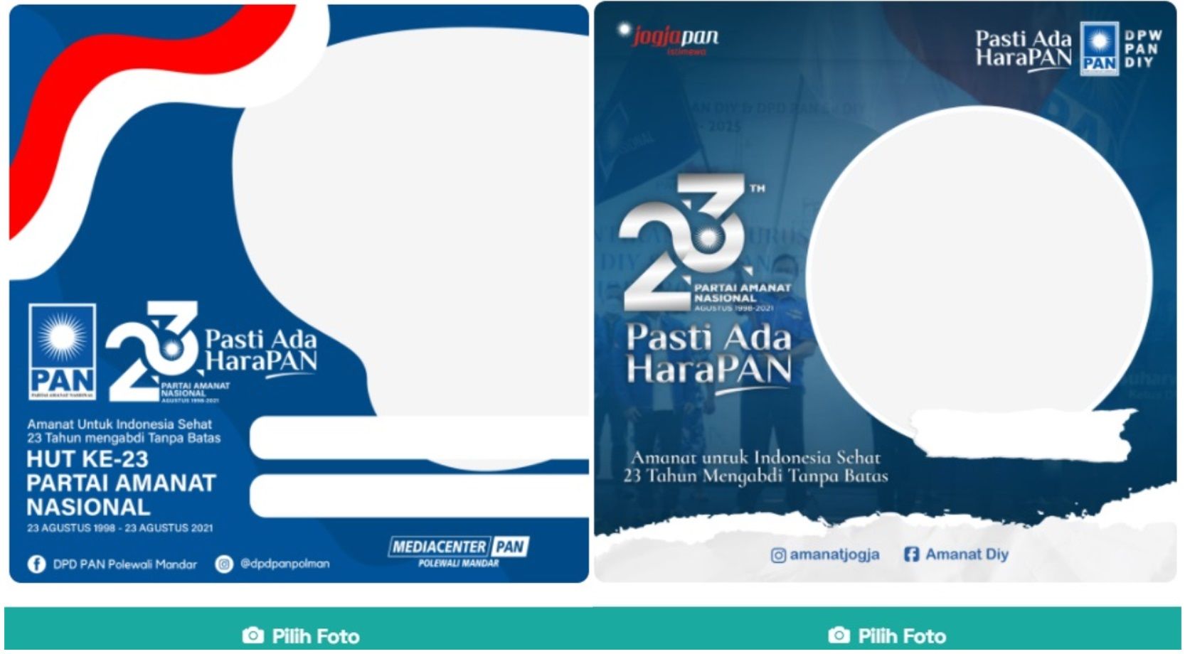 Link Twibbon Hut Pan 23 Tahun 2021 Gratis Di Twibbonize Pasang Frame