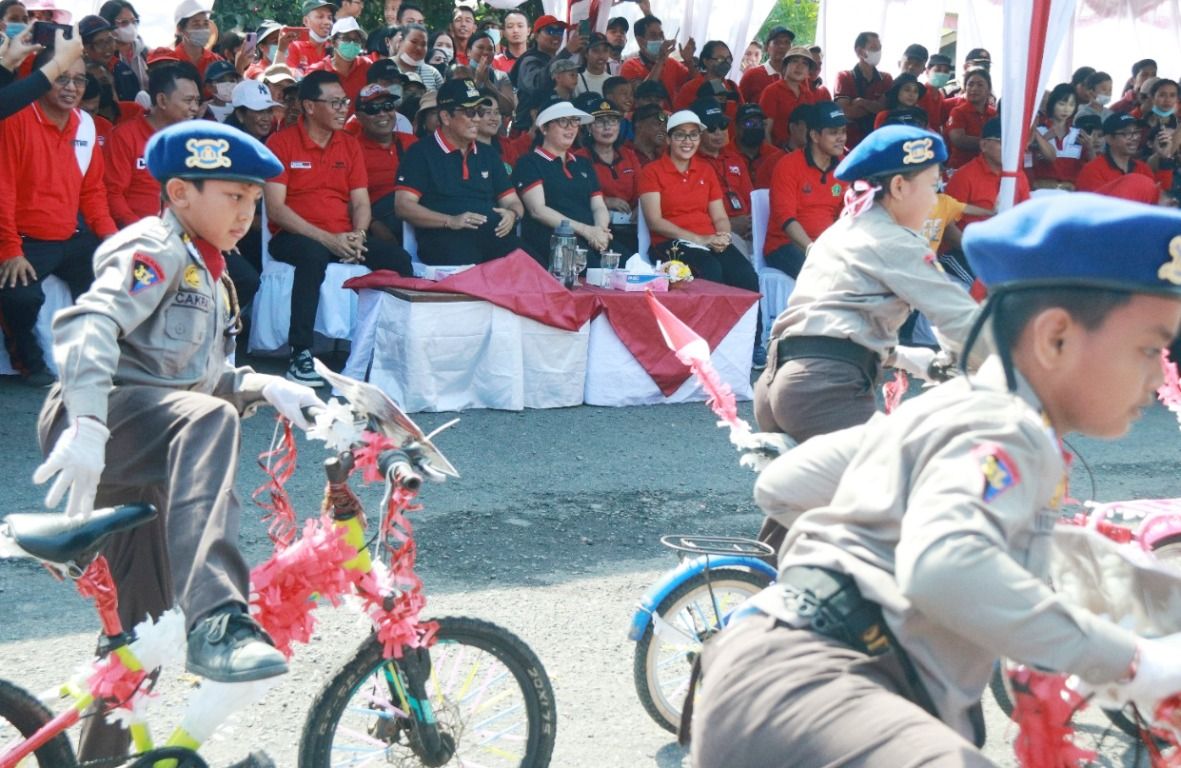 Meriah Penuh Nuansa Merah Putih Lomba Sepeda Hias Semarakkan Hut
