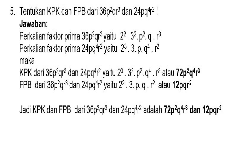 15 Contoh Soal Tes Sumatif Matematika Bentuk Aljabar Smp Mts Kelas 7