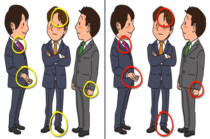 Tes IQ: Pasti Bikin Pusing! Tebak di Mana Perbedaan Pria Kantoran Ini ... Tes IQ: Pasti Bikin Pusing! Tebak di Mana Perbedaan Pria Kantoran Ini ...