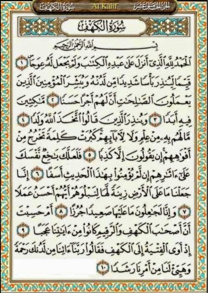 Bacaan Surat Al Kahfi Ayat 1 10 Bahasa Arab Latin Dan Tejemahan