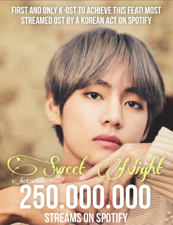 Keren Lagu Sweet Night V Bts Berhasil Lampaui 250 Juta Streaming Di