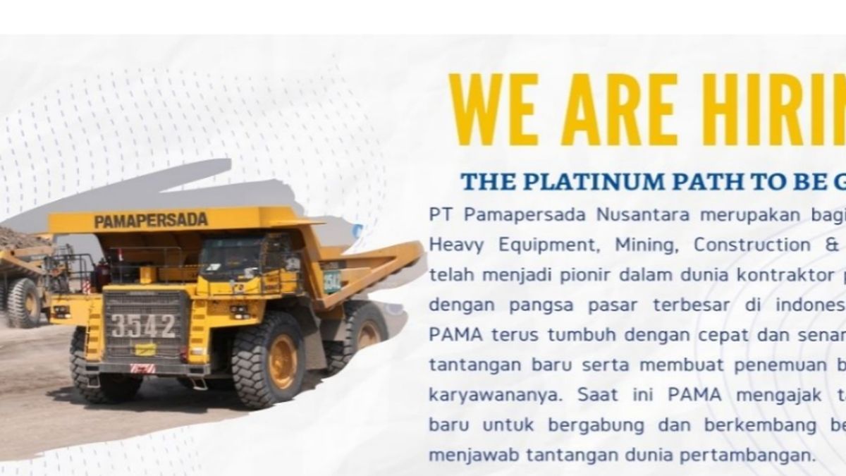 Terupdate, Lowongan Magang Operator dan Mekanik dari PT Pamapersada ... Terupdate, Lowongan Magang Operator dan Mekanik dari PT Pamapersada ...