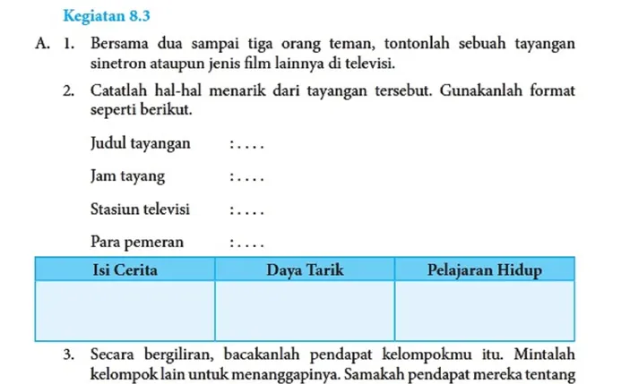 Kunci Jawaban Bahasa Indonesia Kelas 8 Halaman 208 SM 2: Kegiatan 8.3 ... Kunci Jawaban Bahasa Indonesia Kelas 8 Halaman 208 SM 2: Kegiatan 8.3 ...