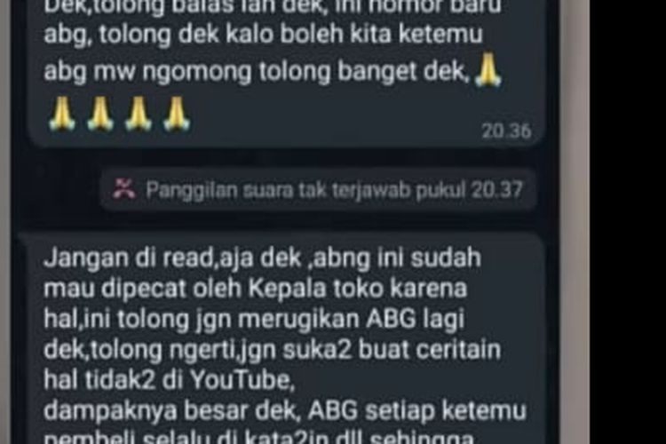 Tak Gubris Norma Risma di Chat WA, Mantan Suami Norma Risma Sebut Hal ... Tak Gubris Norma Risma di Chat WA, Mantan Suami Norma Risma Sebut Hal ...