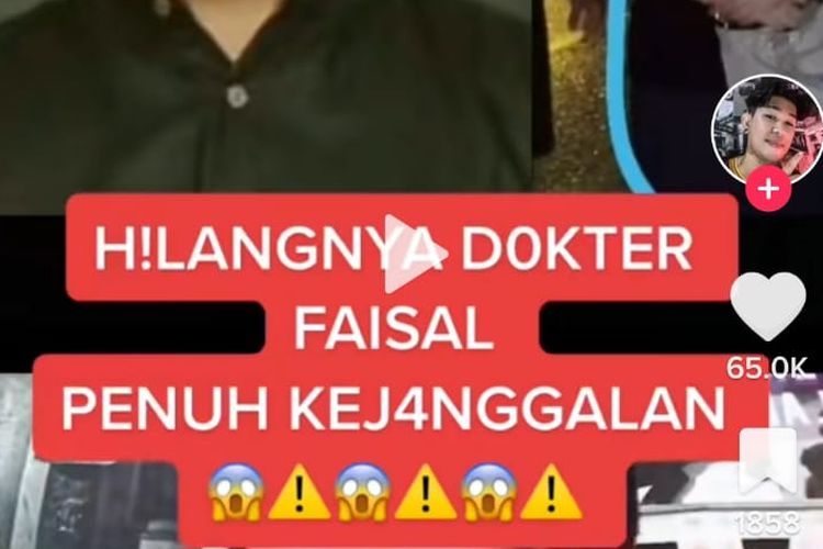Dokter Spesialis Radiologi Faisal Hilang Tanpa Jejak Banyak Kejanggalan ... Dokter Spesialis Radiologi Faisal Hilang Tanpa Jejak Banyak Kejanggalan ...