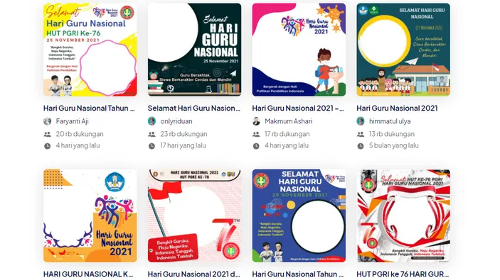 5 Twibbon Menarik Selamat Hari Guru Nasional 25 November 2021 Lengkap